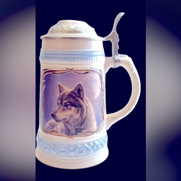 Gerz | Art | Vintage Gerz Germany Stoneware Wlid 95 Zinn Wolves Beer ...